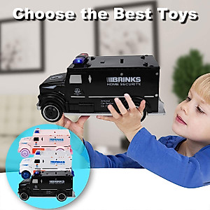 Yoego Kids Money Bank, Electronic Piggy Banks, Great Gift Toy for Kids Children, Cool Armored Car Bank Password Coin Bank, Perfect Toy Gifts for Boys Girls (Black)