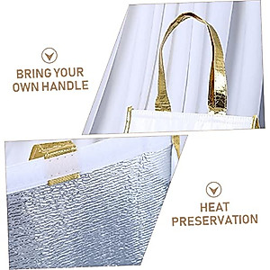 BESTonZON Packing Cold Insulation Portable Plastic Food Pizza Warmer Bags Insulated Plastic Grocery Bags Delivery Warmer Bags Thermal Lunch Bag Insulated Grocery Bags Convenient Cake Bag