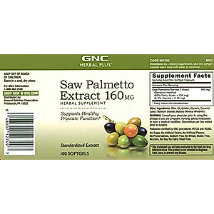 GNC Herbal Plus Saw Palmetto Extract 160mg