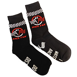 Funny Novelty Full Length Sports Fan Lounge Socks - Great Gift For Sports Fans (Racing)