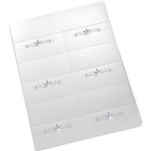 Christmas and Holiday Snowflake Twirl Printable Place Cards, Set of 60 (10 Sheets), Laser & Inkjet Printers - Wedding, Party, Dinner, and Special Events - Made in the USA