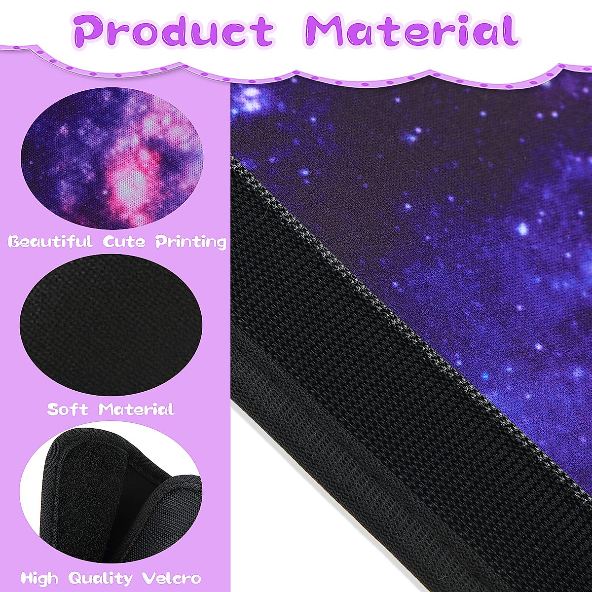 4 Pieces Seat Belt Cover for Kids Soft Car Shoulder Strap Pad Safety Belt Cushion Baby Car seat Neck Pads in Different Starry Sky Design for Boys and Girls