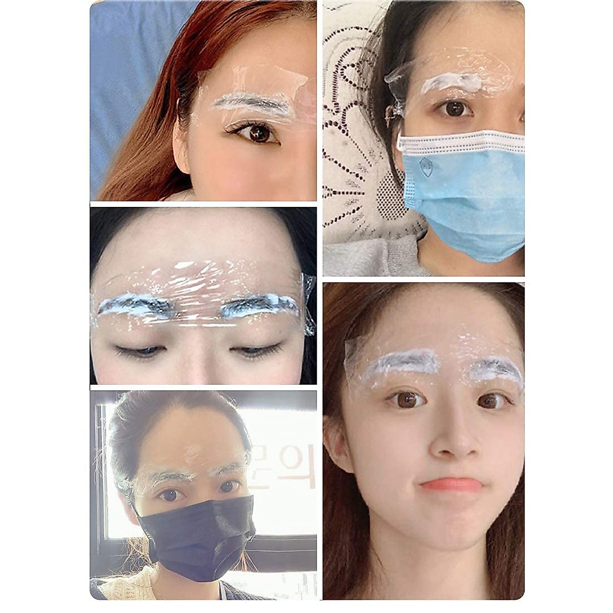 CICITOYWO Disposable Eyebrow Tattoo Plastic Wrap Preservative Saran Barrier Film Microblading Supplies Lips Permanent Make Up Cling Wrap Cover Tape Roll Transparent 2 PCS