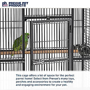 Prevue Hendryx Signature Select Series Wrought Iron Bird Cage in Black