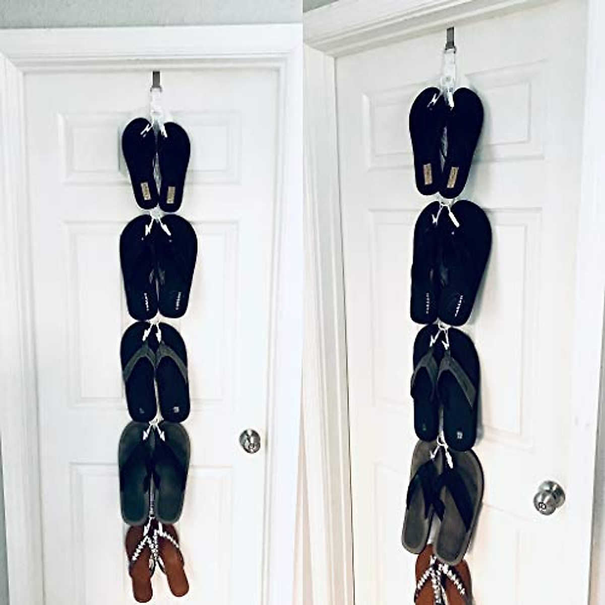 The Clip Hanger Hat Hats Baseball Cap Caps Rack Organizer Organizers 20 Hats Any Size Style Shape! Door Wall Closet Organize Anything. Hanging on Hanger or Hang from Ceiling