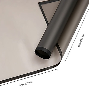 HYSSINOWRAP 20 sheet .flower wrapping paper.Flower packaging bouquet wrapping paper.KoreanFlorist Supplies, 22.8 * 22.8 inches (BLACK)