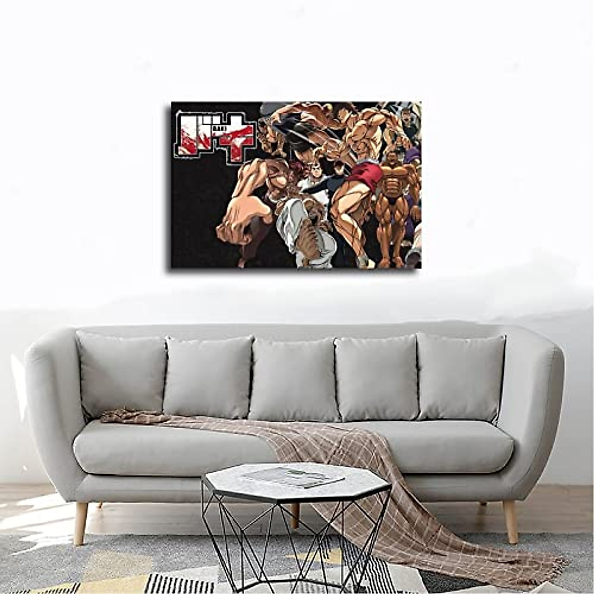 YOLANCH Baki Hanma Poster Baki Poster.Gurappura Baki Poster Canvas Poster Wall Art Decor Print Picture Paintings for Living Room Bedroom Decoration Unframe-style 12x18inch(30x45cm)