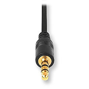 ReTrak Retractable Headphone Splitter, Black (ETCABLESPLBLK)