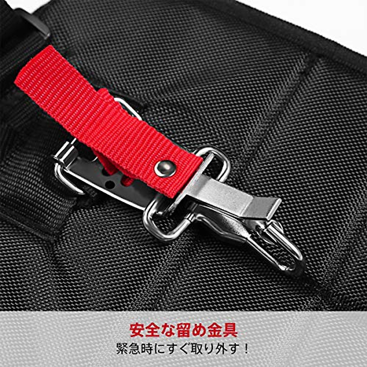 BESPORTBLE Universal Strimmer Double Shoulder Harness Strap for Brush Cutter Grass Garden Trimmer with Carry Hook (Black)