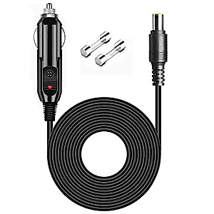 MJPOWER 12V/24V Car Charging Cable Compatible Anker 521 523 535 555 Powerhouse II 300 400 800 / PAXCESS Rugged330 / BALDR Portable Power Station Solar Generator Power Bank Car Charger Auto DC Adapter