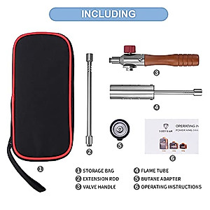 Portable Grill Torch ,Charcoal Starter and Lighter,Weed Torch ,Garden Torch ,Blow Torch for Weed Wood Charcoal Lighter Fireplace Lighter Campfire (Gas Canister Not Included)