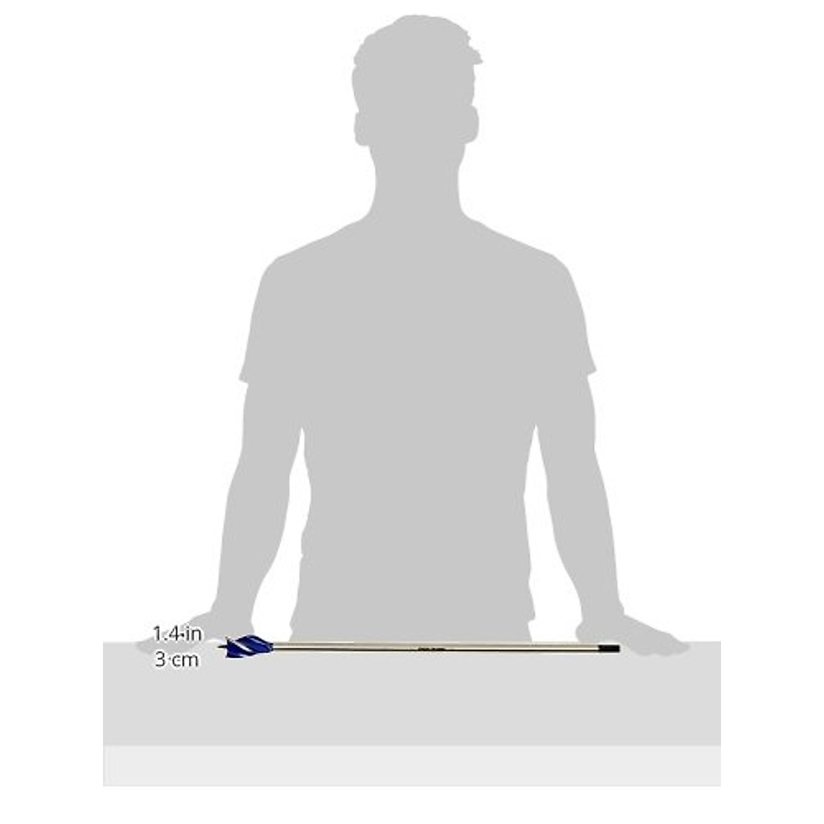 Speedbor 1866081 Irwin Tools Max Wood Drilling Bit with Tubed Package, 24-Inch by 1 3/8-Inch