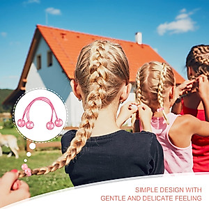 Juinte 6 Pairs Ball Hair Bands, 6 inches Acrylic Butterfly Ponytail Hair Bands, Hair Accessories for Girls Women Kids, Multicolor (12 Count)