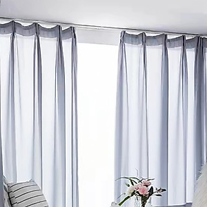 6ft Ceiling Track for Curtains, Never Rust & Enough Rollers and Hooks & Slide Quietly Curtain Track Rail for Window: Suitable for Bathroom, Shower Room, Bedroom, Hospital, RV, Camper