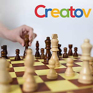 Creatov Chess Set - Chess Board Set for Adults Kids Chess Set Board Game Set Wood Chess Set with Chess Pieces Travel Chess Set