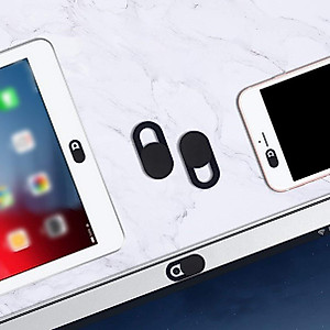 Caczmarek 6pcs Oval Mobile Phone Camera Cover Sticker Webcam Protective Cover Laptop Camera Protective Cover Anti-dust Sliding Cover