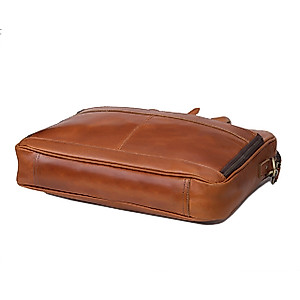 Leather briefcase 18 Inch Laptop Messenger Bags for Men and Women Best Office briefcase Satchel Bag