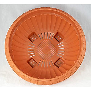 Calibonsai Japanese Plastic Bonsai Training Pot Home Garden Planter 13 inches x 13 inches x 5 inches - Orange