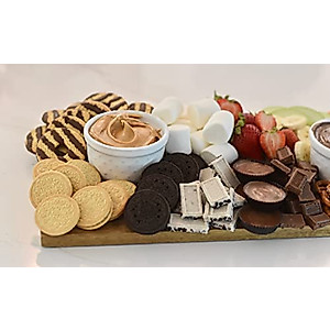 Mud Pie Wooden S'mores Map Board Set, Brown, 9" x 21.5"
