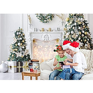 WOLADA 7x5FT Fireplace Backdrop Christmas Backdrop Fireplace Backdrops for Photography Xmas Home Party Decoration Backdrop Christmas Wall Backdrop Kids Christmas Photo Backdrop 11973