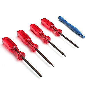 SWEALEER Laptop Repair Tool 4 PCS Screwdrivers Set Includes 1.2 P5 Pentalobe T5 Torx Hexagon 2.0 Tri-Wing Triangle for Laptop Battery Removal