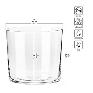 Krosno Cider Water Juice Glasses | Set of 6 | 12 fl oz | Mixology Collection | Ideal for Home Restaurant Events & Parties | Dishwasher Safe | Gift Idea | Made in Europe