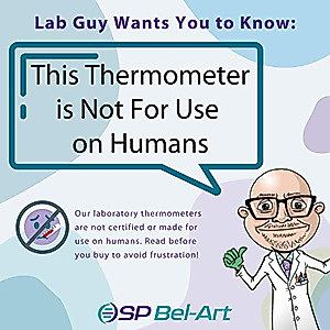 SP Bel-Art, H-B DURAC Calibrated Electronic Thermometer with Waterproof Sensor; -50/200C (-58/392F) (B60900-2700)