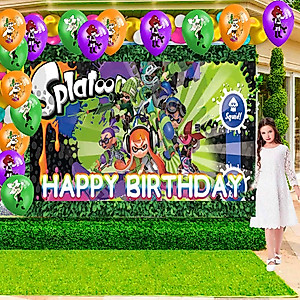 Splatoon Party Supplies Decorations Birthday Plates Cake Topper Backdrop Banner Decor