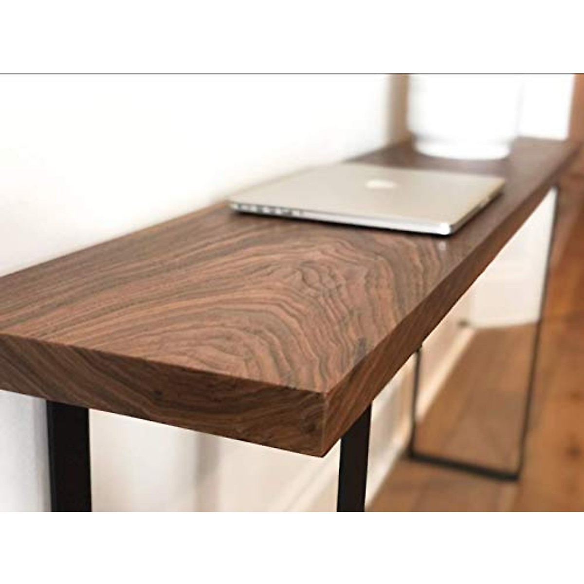 Solid Walnut Narrow Computer Desk - Writing Desk | Farmhouse Desk | Solid Wood Desk