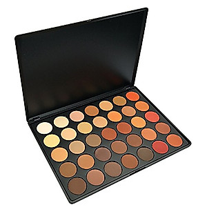 35 Colors Pro Pigmented Matte Shimmer Nature Eye Shadow Make up Palettes Nude Beauty Cosmetics Pallet by Everfavor (Warm Natural)