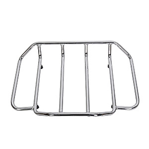 ECOTRIC Chrome Motorcycles Trunk Luggage Rack Rail for 1984-2023 Harley Touring Road King Street Glide Road Glide (Replaces # 53665-87)