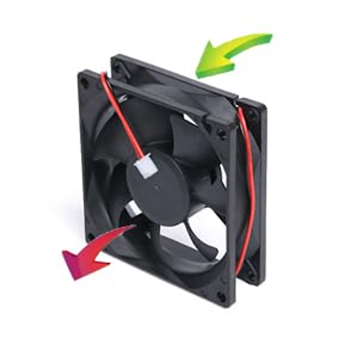 80mm 24V DC Cooling Fan CF8025 High Speed 24V 80mm 25mm 2Pin PC Exhaust Muffin Fan Low Noise 3500RPM 2-Pack