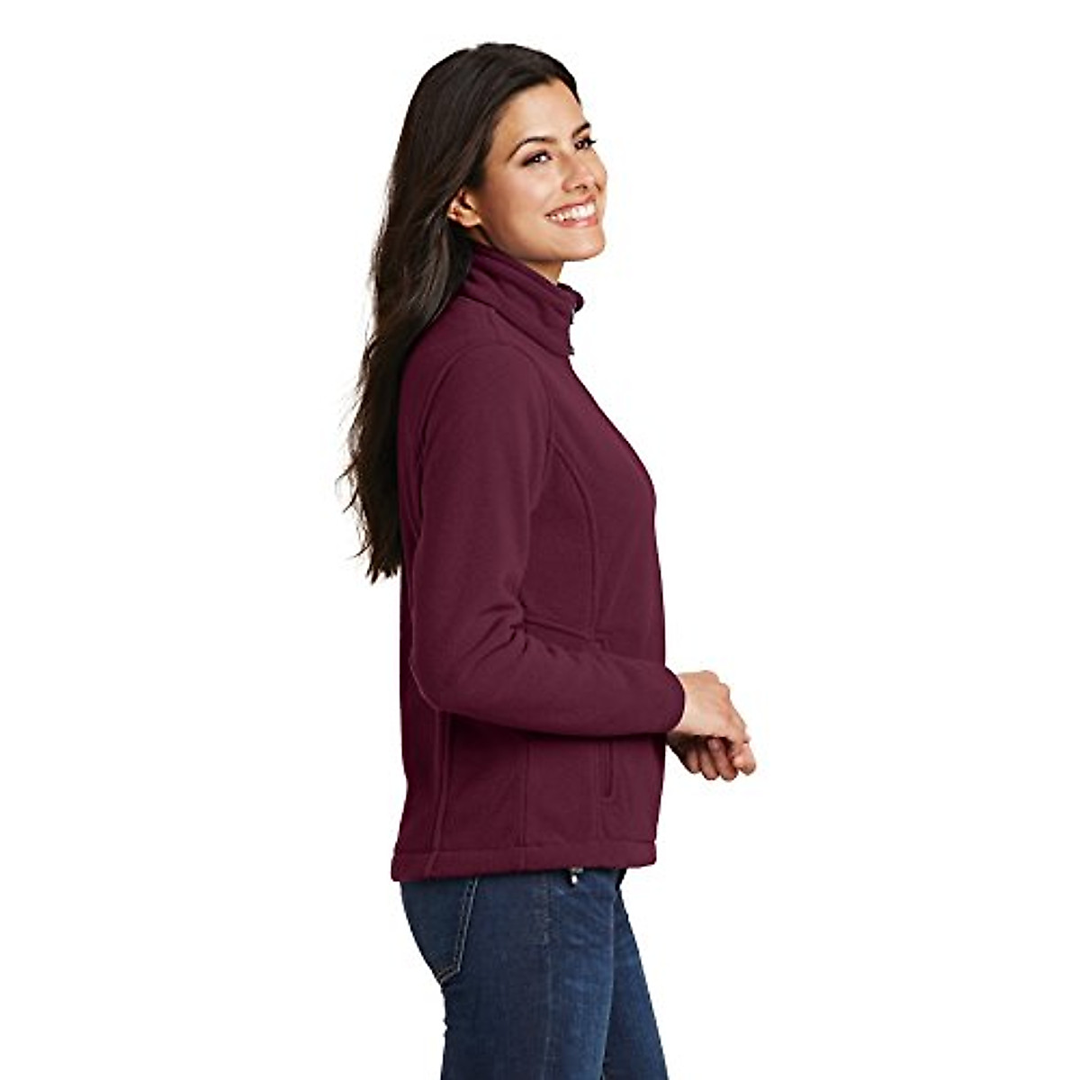 Port Authority Ladies Value Fleece Jacket, Maroon, Medium