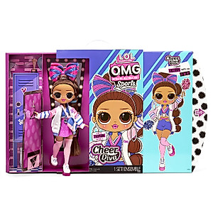 L.O.L. Surprise! OMG Sports Cheer Diva Competitive Cheerleading Fashion Doll with 20 Surprises Including Sparkly Accessories & Reusable Playset, Posable - Gift for Kids, Toys for Girls Boys Ages 4 5 6 7+