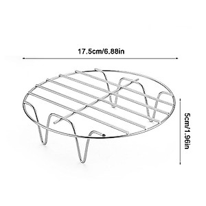 Round Rack for Cooking, Multi-Purpose Accessories Cooking Rack | Multi-Purpose Cooling Rack Stand Grill Fir for Steamer, Fryer, Stockpot