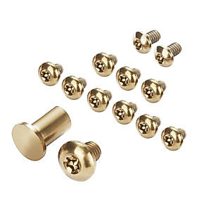 13Pcs Complete Titanium Screw and Pivot Dress Kit for Benchmade 535 Bugout, Mini Bugout 533 and Bailout 537, Includes Handle and Pocket Clip Screws, Gold