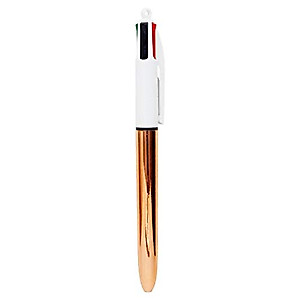 BIC 4 Colour Ballpoint Pens - Rose Gold. Pack of 3. B159893