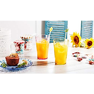 SCANDINOVIA - 19 oz Unbreakable Premium Drinking Glasses - Set of 6 - Tritan Plastic Tumbler Cups - Perfect for Gifts - BPA Free - Dishwasher Safe - Stackable