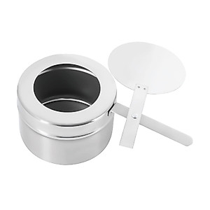 Roll Top Chafing Dish Buffet Set Gold Accent, Buffet Servers and Warmers Set Warming Tray, 6.3 Quart Round Stainless Steel with Glass Window for Wedding/Parties/Banquet & Events