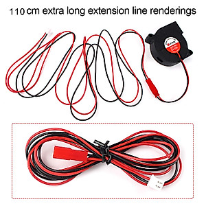 FYSETC 2PCS 24V 5015 Blower Fan Brushless Cooling Fan 50x50x15mm Extruder Hotend Cooler Radiator 110cm/43.3 inch Extension Cable for 3D Printer Monoprie Maker/Ultimat/Ender 3/ Pro