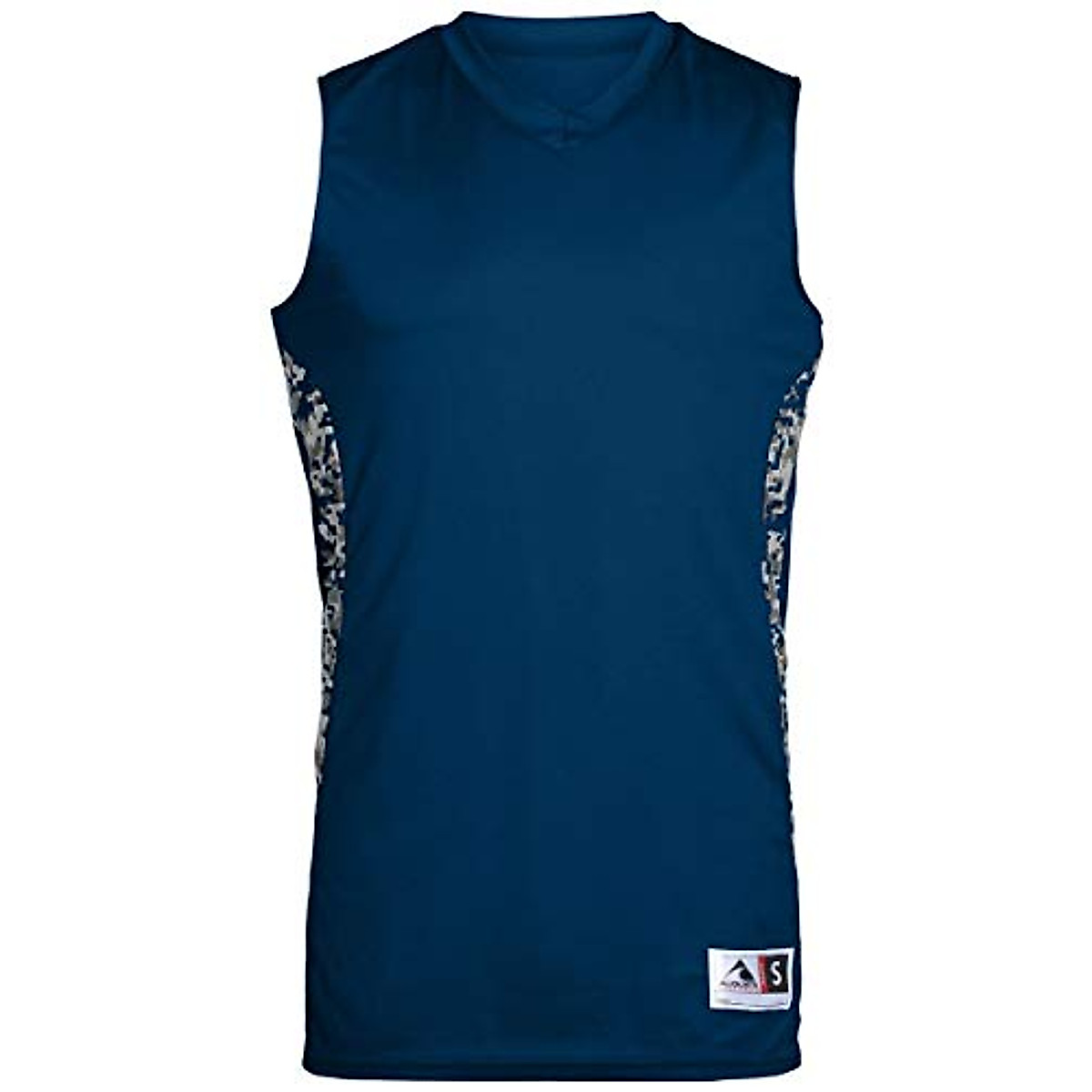 Augusta Sportswear Boys Hook Shot Reversible Jersey, Navy/Navy Digi, Large