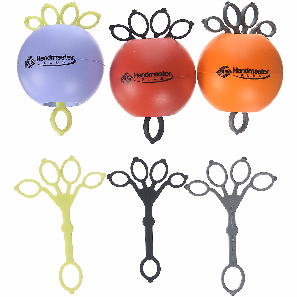 Handmaster Plus Physical Therapy Hand Exerciser (Colours May Vary), 9 Piece Set