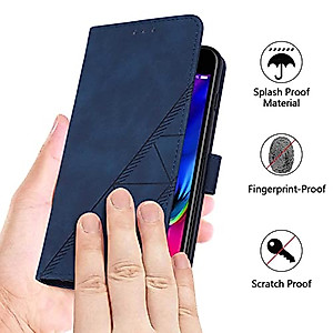 Moment Dextrad for iPhone SE 2022 Case Wallet,iPhone 8/7 Case,SE 2020 Case,6/6S Case,[Kickstand][Wrist Strap][Card Holder Slots] PU Leather Protective Folio Flip Cover (Blue)