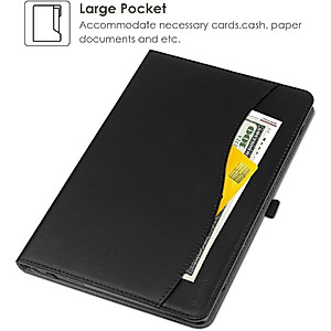 HGWALP Universal 9",9.7",10.1",10.2",10.5",10.9",11" Tablet Case,Multi-Viewing Angels Stand Folio Case Cover with Handstrap for for iPad, Samsung,Other 9-11 inch Tablet,Black