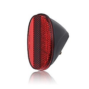 BSK Red Oval Rear Bicycle Mudguard Fender Cycling Safety Warning Reflectors (Red)
