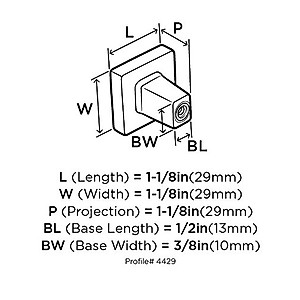 Amerock | Cabinet Knob | Rustic Bronze | 1-1/8 inch (29 mm) Length | Forgings | 1 Pack | Drawer Knob | Cabinet Hardware