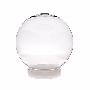 6 Pack - Creative Hobbies 5 Inch (130mm) DIY Snow Globe Water Globe - Clear Plastic with Screw Off Cap | Perfect for DIY Crafts and Customization