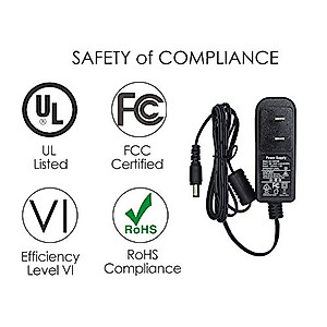 AC to DC 12V 1.5A Power Supply Adapter, Barrel Plug 5.5mm x 2.1mm for CCTV Security Cameras UL Listed FCC