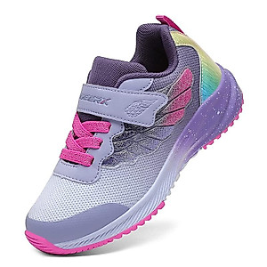 GEERX Joy Kids Sneakers Girls Toddler Little Kid Athletic Lightweight Running Training Tennis Shoes Lavender Pink Size 2
