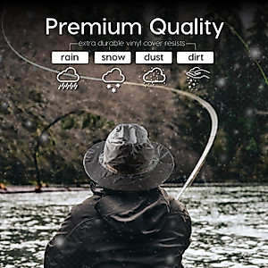 CHAPEAU TRIBE Premium Cowboy Hat Cover - Vinyl Transparent Cowboy Hat Protector from Dust & Rain (Clear Vinyl, X-Large)